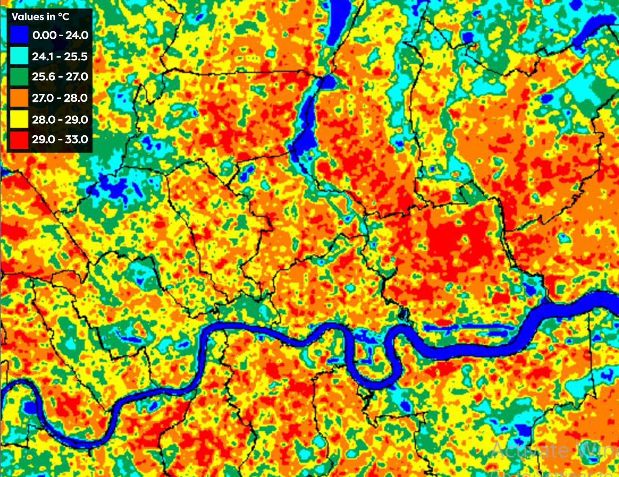 Remote sensing of London’s urban heat island
