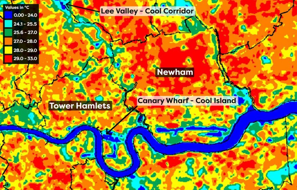 Remote sensing of London’s urban heat island